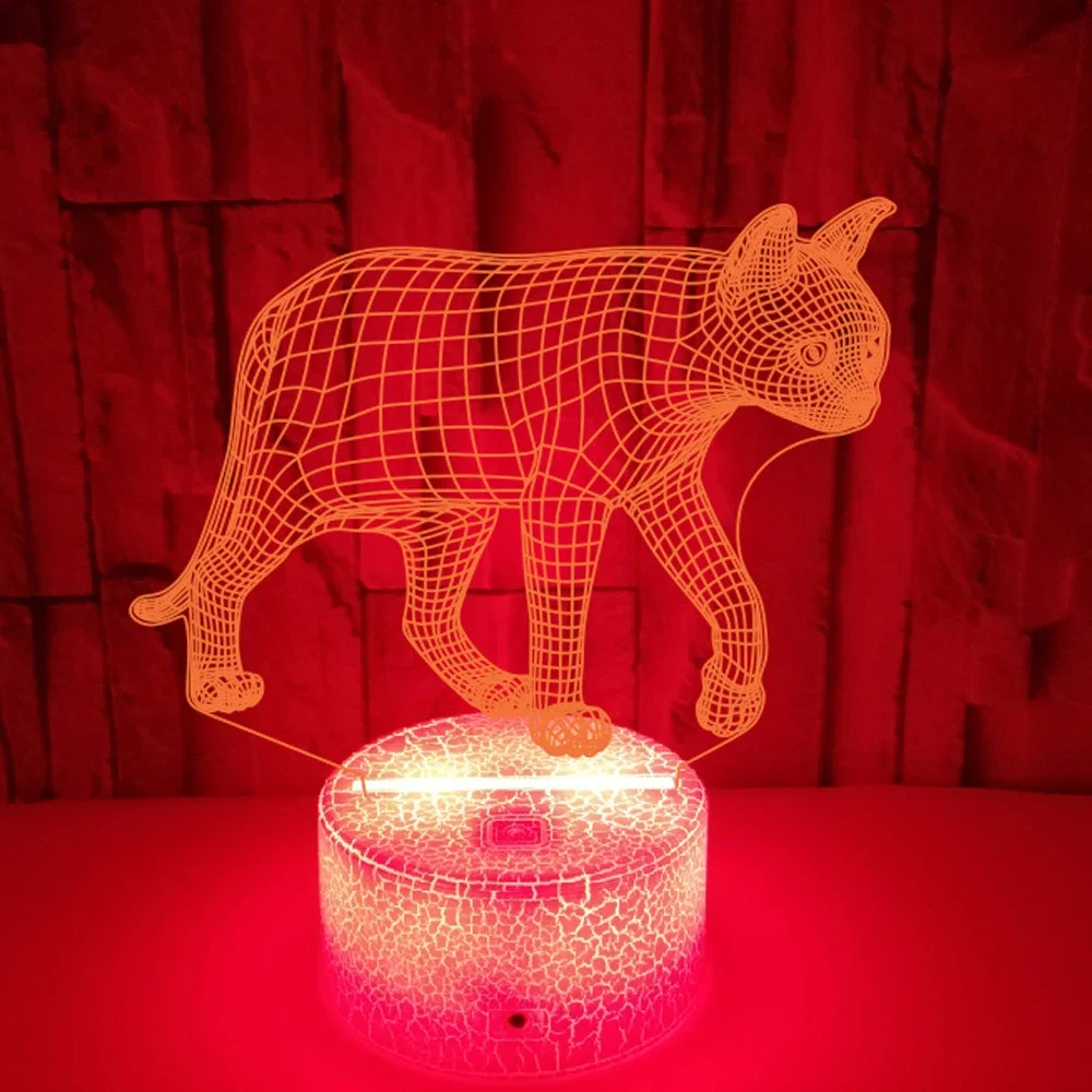 Nighdn Cat 3D Illusion Lamp LED Night Light for Children Bedrooom ...