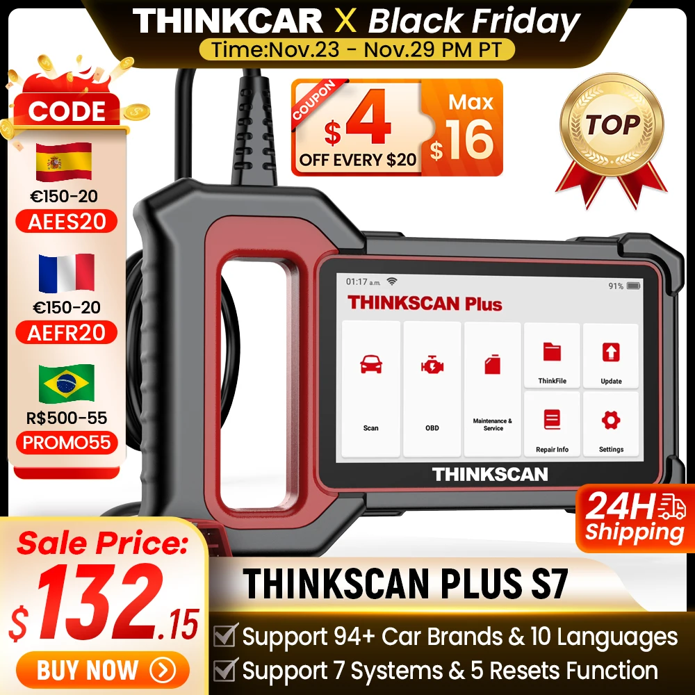 THINKCAR-Thinkscan-Plus-S7-S6-S4-Obd2-Scanner-Car-Diagnostic-Tools ...