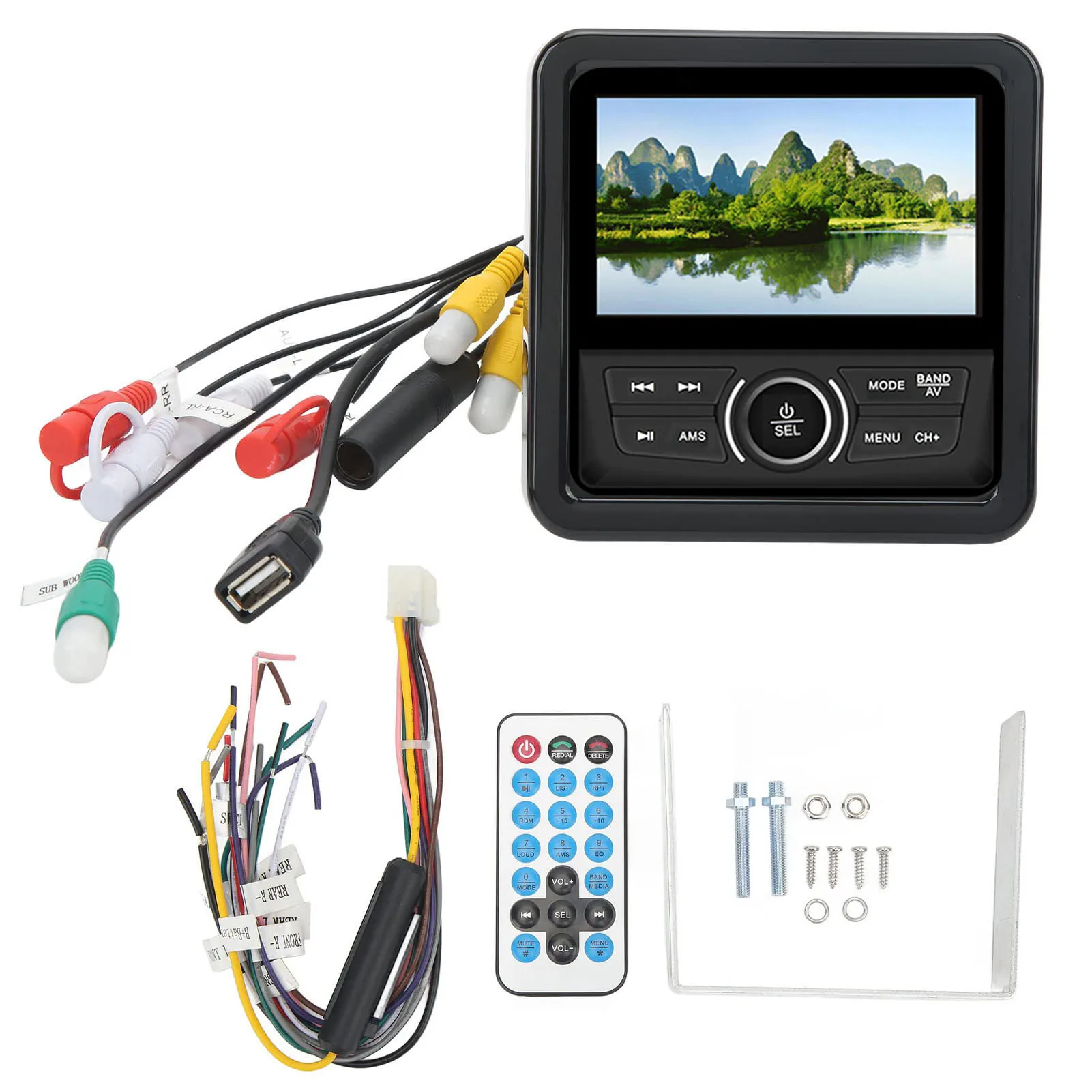 RECEPTOR ESTÉREO marino UTV, Radio marina de 4,1 pulgadas con Bluetooth ...
