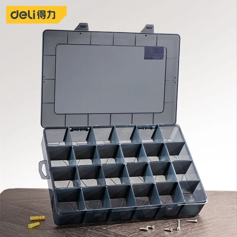 1Pcs Multi-lattice Slots Tool Case Storage Boxes Adjustable Transparent ...