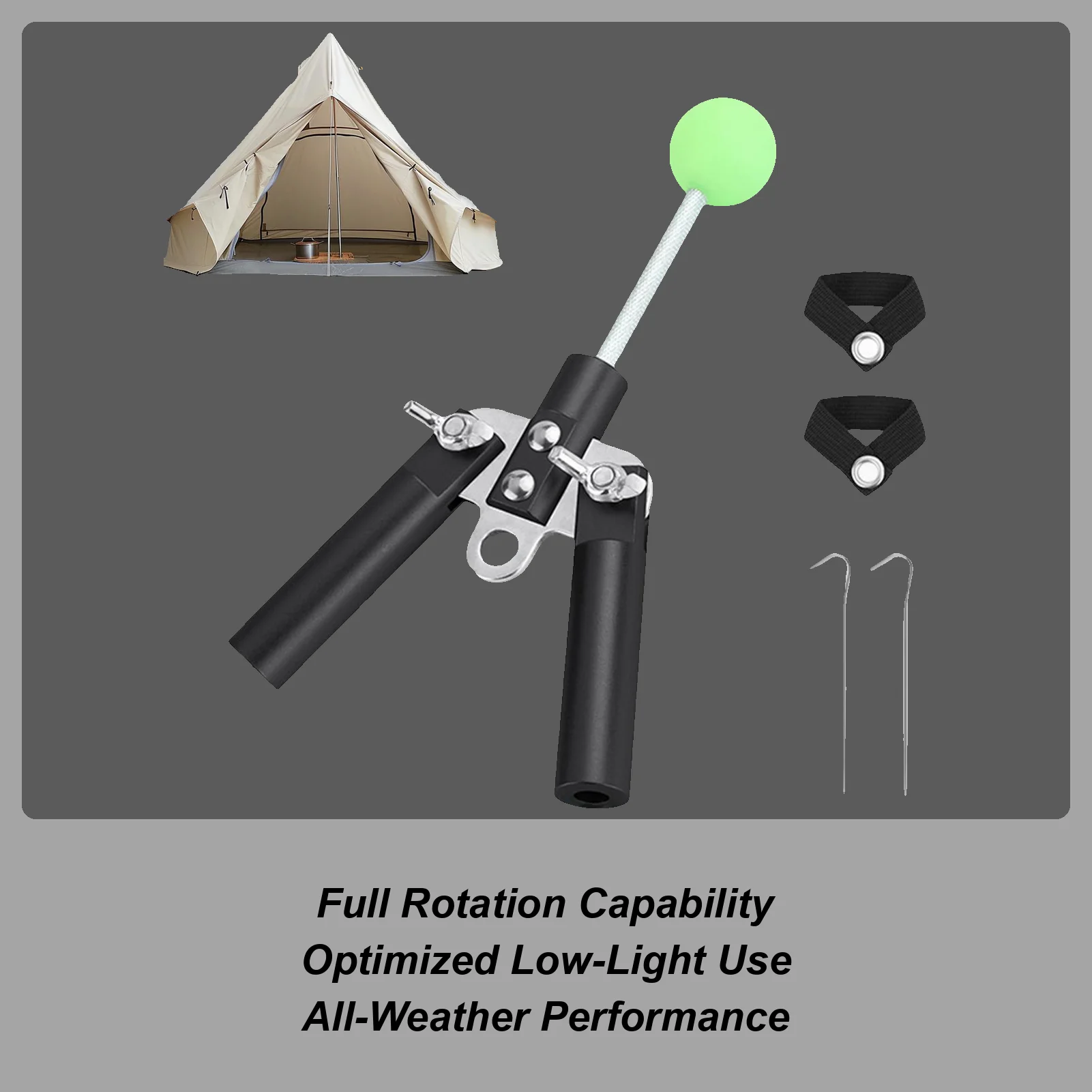 Flexible Tent Pole Connectors Stainless Steel Adjustable Angle Camping ...