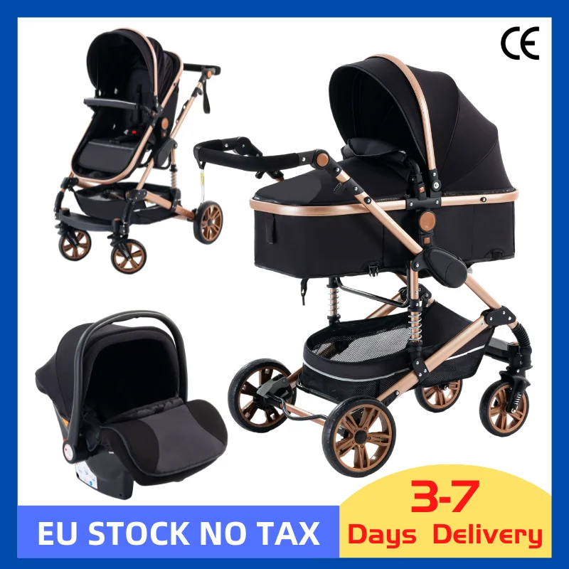 Baby-Stroller-3-in-1-Multi-functional-High-Landscape-Cart-Can-Sit ...