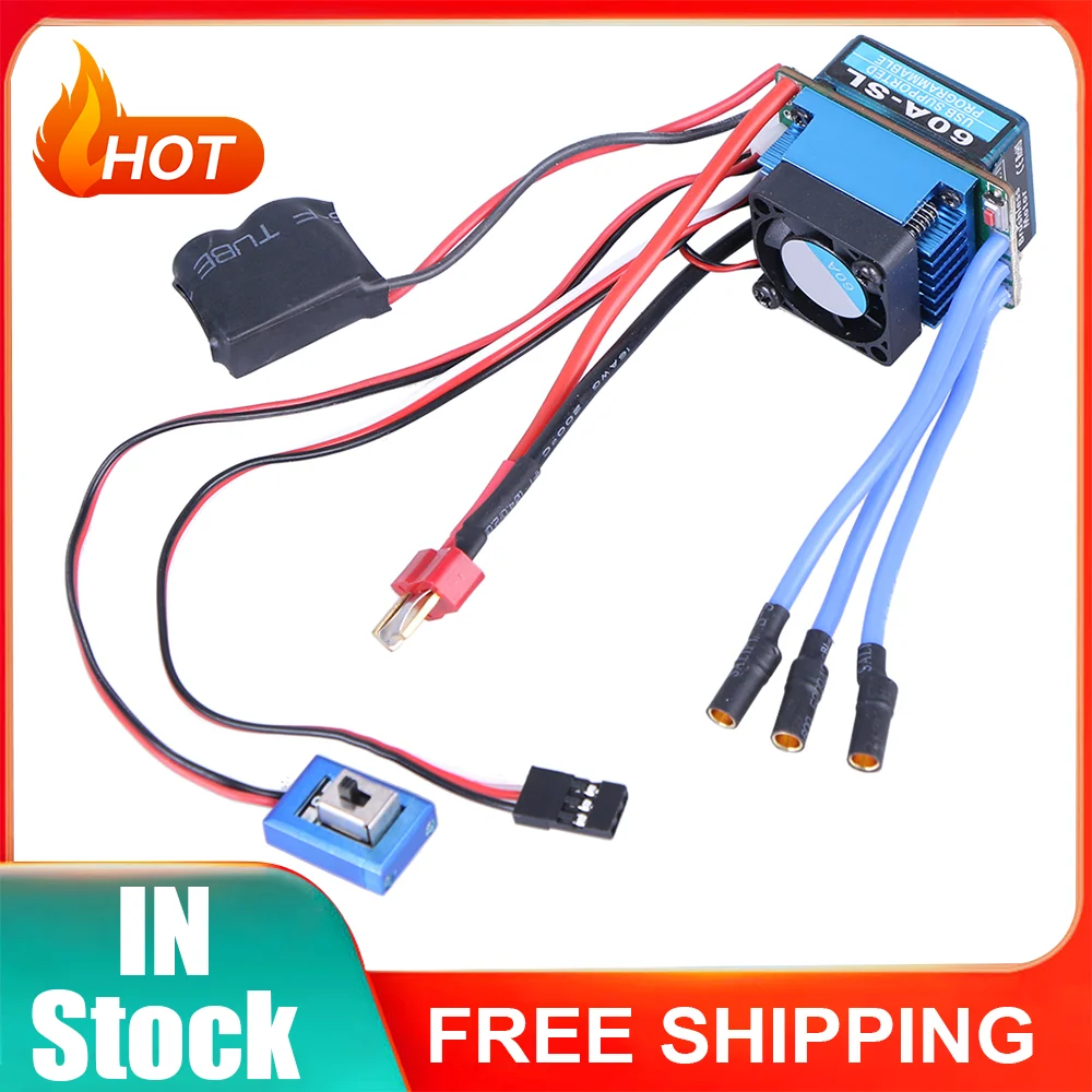 Rc Esc Speed Controller Brushless | Crawler Speed Controller 1/10 - 60a ...