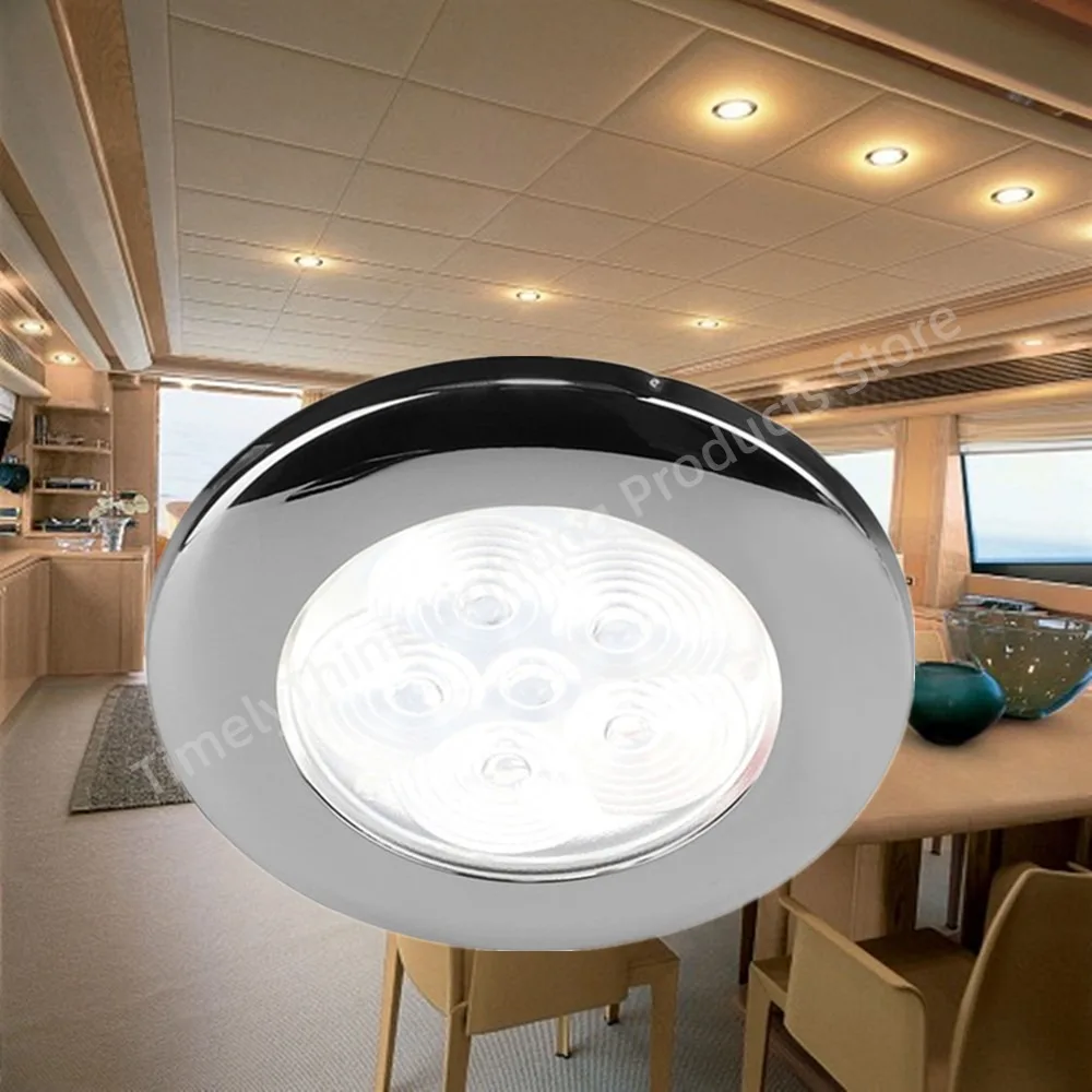 Boat LED Courtesy Light 12VDC Waterproof Marine Warm White Ceiling Lamp ...