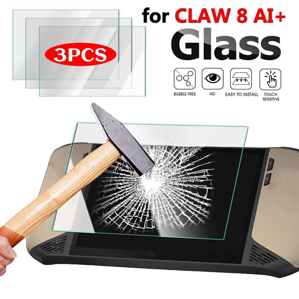 3/2/1PCS Tempered Glass Protective for MSI Claw 8 AI+ 2025 Anti-scratch ...