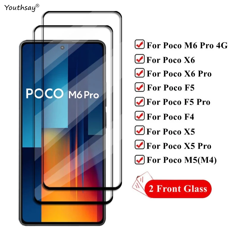 2Pcs-Glass-For-Poco-M6-Pro-Full-Cover-Tempered-Glass-Screen-Protector ...
