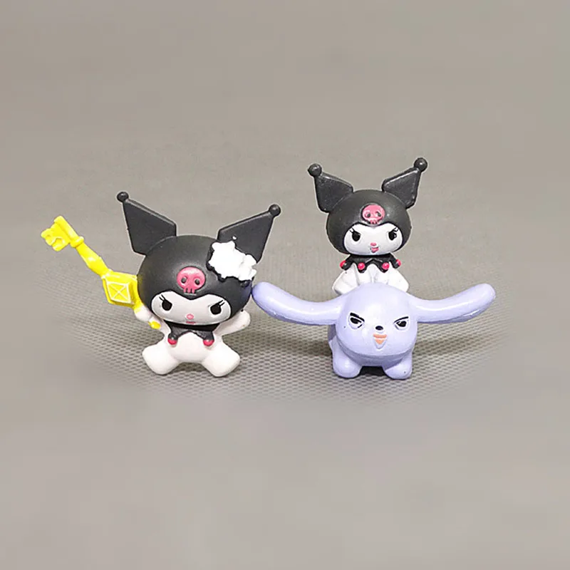 Lovely Kuromi With Magic Stick Series Action Figure Toys Mini Size 4 ...