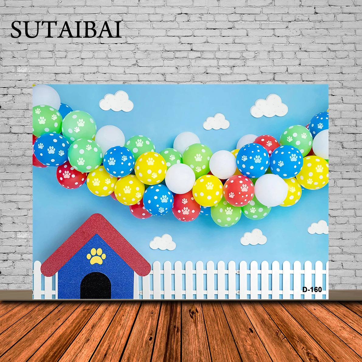 Blue Paw Print Background