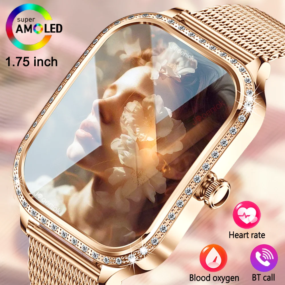 Moda-smartwatch-feminino-presente-1-75-display-hd-ultra-fino-design ...
