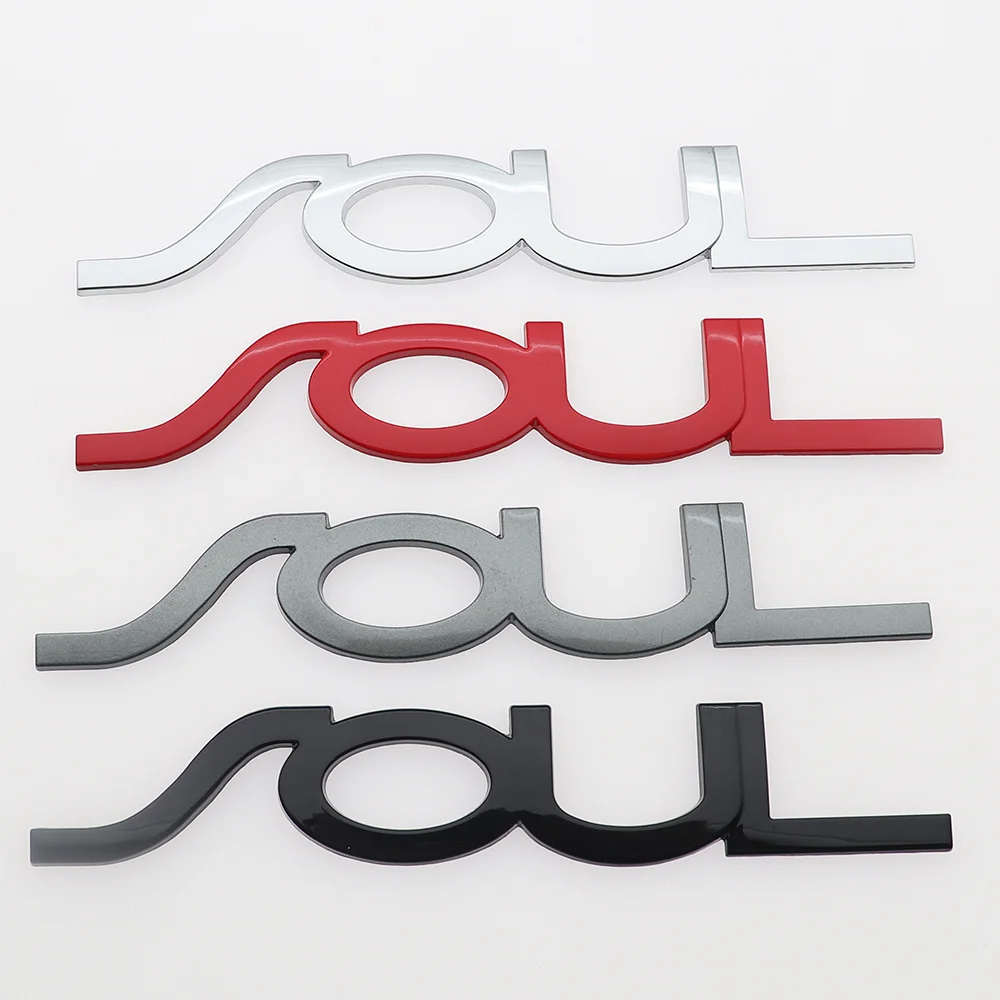 1PC 3D Metal SOUL Car Letter Logo Badge Tail Decoration Sticker Rear ...