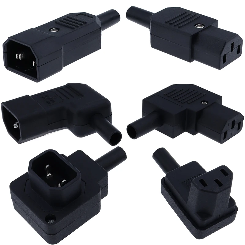 Black-Elbow-C15-C13-C14-Power-Cord-Wiring-Power-Plug-Assemble-IEC ...