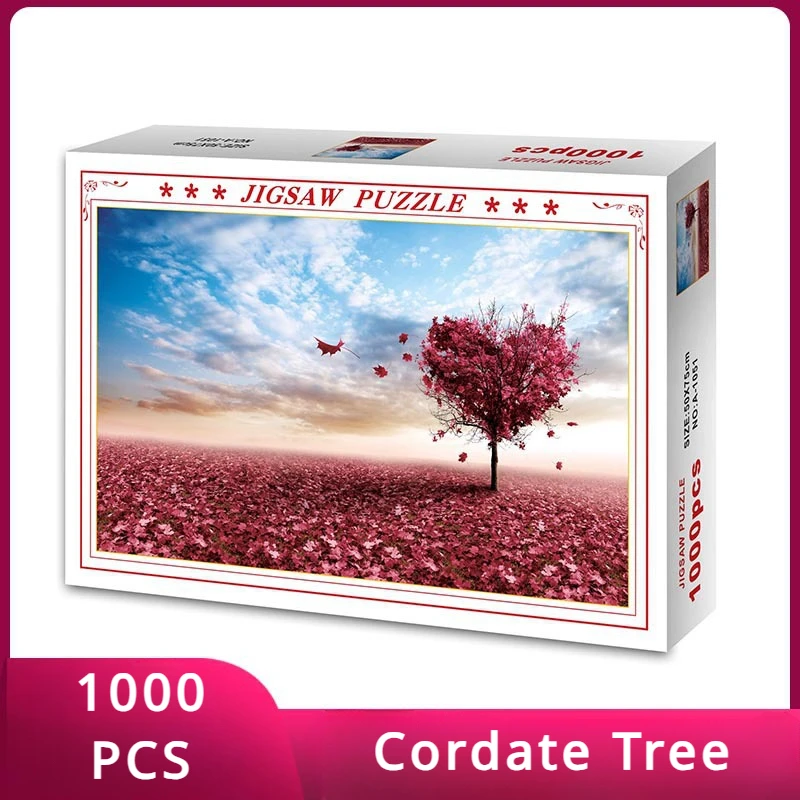 75-50cm-Adult-Paper-Jigsaw-Puzzle-1000PCS-Cordate-Tree-Adult-Stress ...