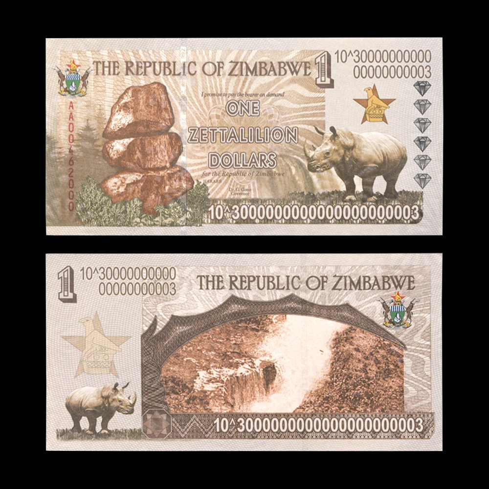 Zimbabwe-One-Zettalilion-Dollars-Africa-Notes-Paper-Money-Banknotes ...