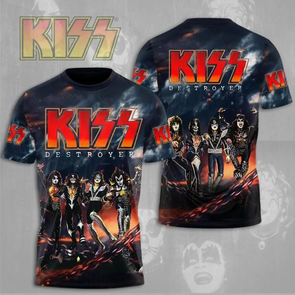 Kiss Band Cool Casual Fun Street Wear Hip Hop 3D Print Men/Women Short ...