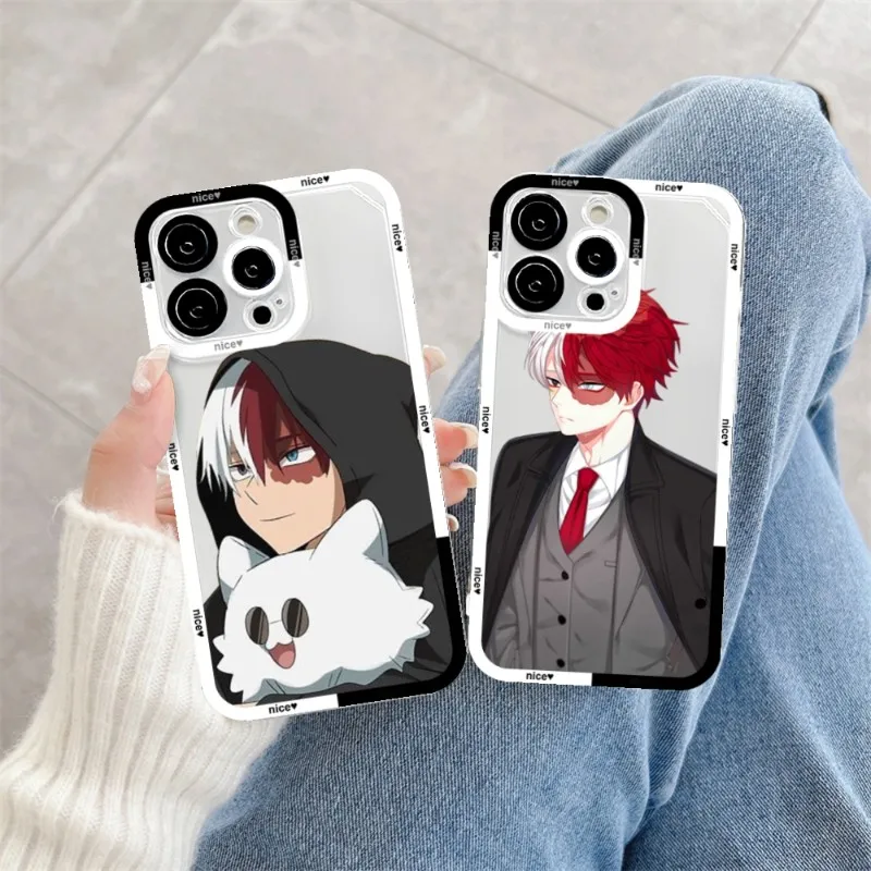 애니메이션 Todoroki 낚시의 눈 아이폰 케이스 실리콘 커버, IPhone 13 12 Mini 11 14 Pro Max 8 ...