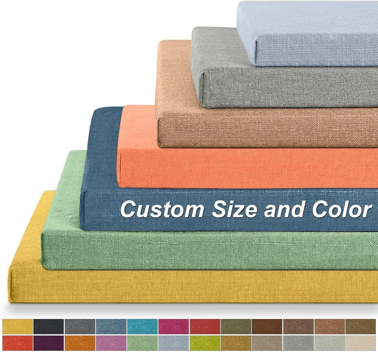 Custom-Size-Bench-Cushions-Indoor-Personalized-Size-Seat-Thick-Cushions ...