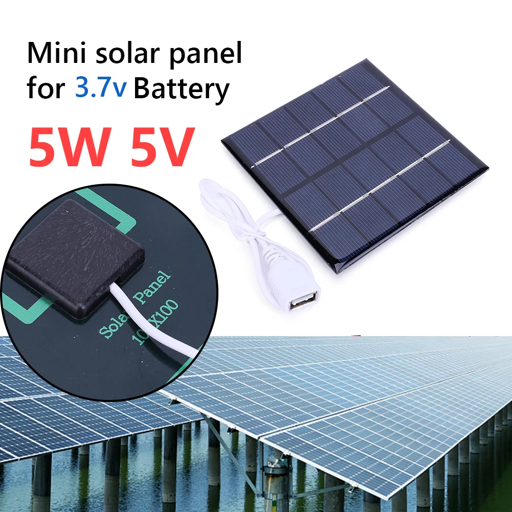 Portable Solar Panel 5W 12V Small Cell Module Polysilicon Board Outdoor ...