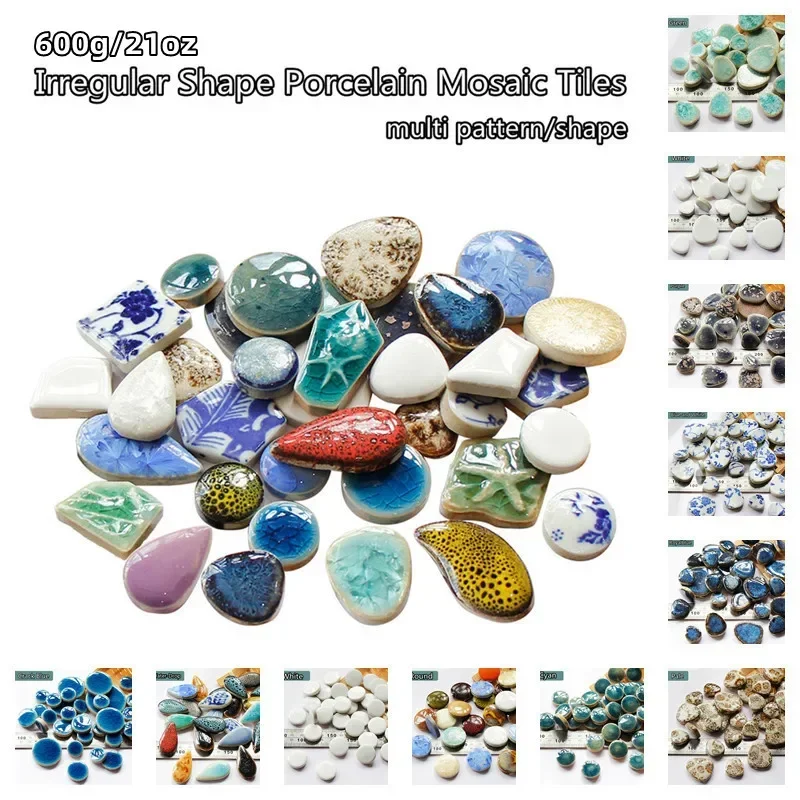 600g-21oz-Porcelain-Mosaic-Tiles-5mm-0-2in-Thickness-Polygon-Ovoid ...