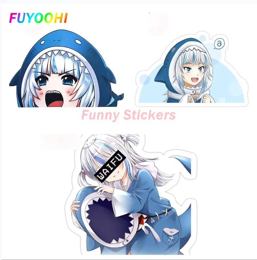 FUYOOHI Play Stickers Creativity Gawr Gura Hololive Peeker Peek Anime ...