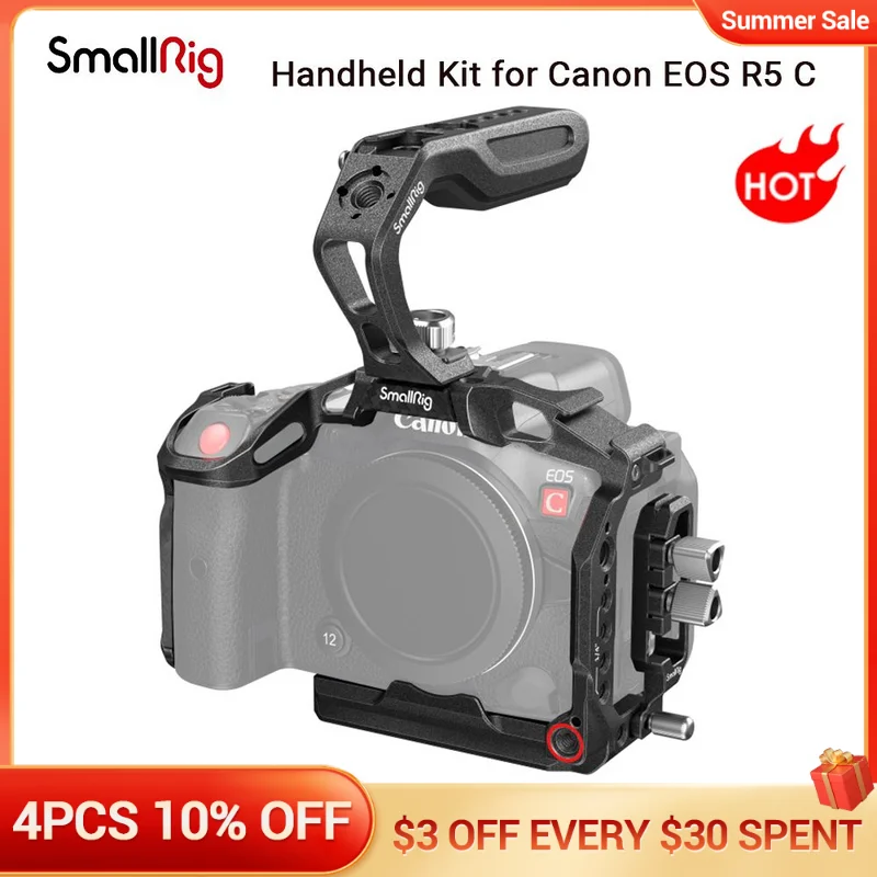 SmallRig “Black Mamba” Handheld Kit for Canon EOS R5 C with Top Handle ...