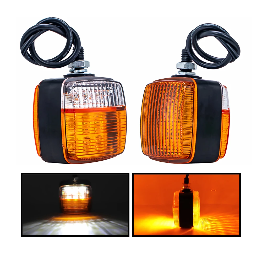 2Pcs LED Light Forklift Turn Signal Motorcycle Direction Indicator 12V 24V