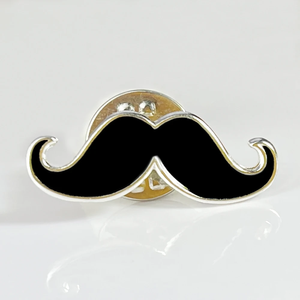 Free Shipping (300pcs/lot) 25mm Metal Mustache Pin Badge Accessories ...