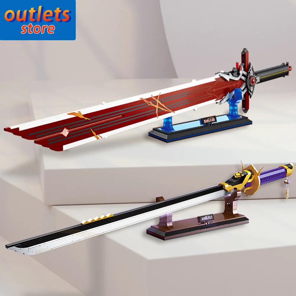 Criativo especialista idéias genshin impacto samurai espada moc armas ...