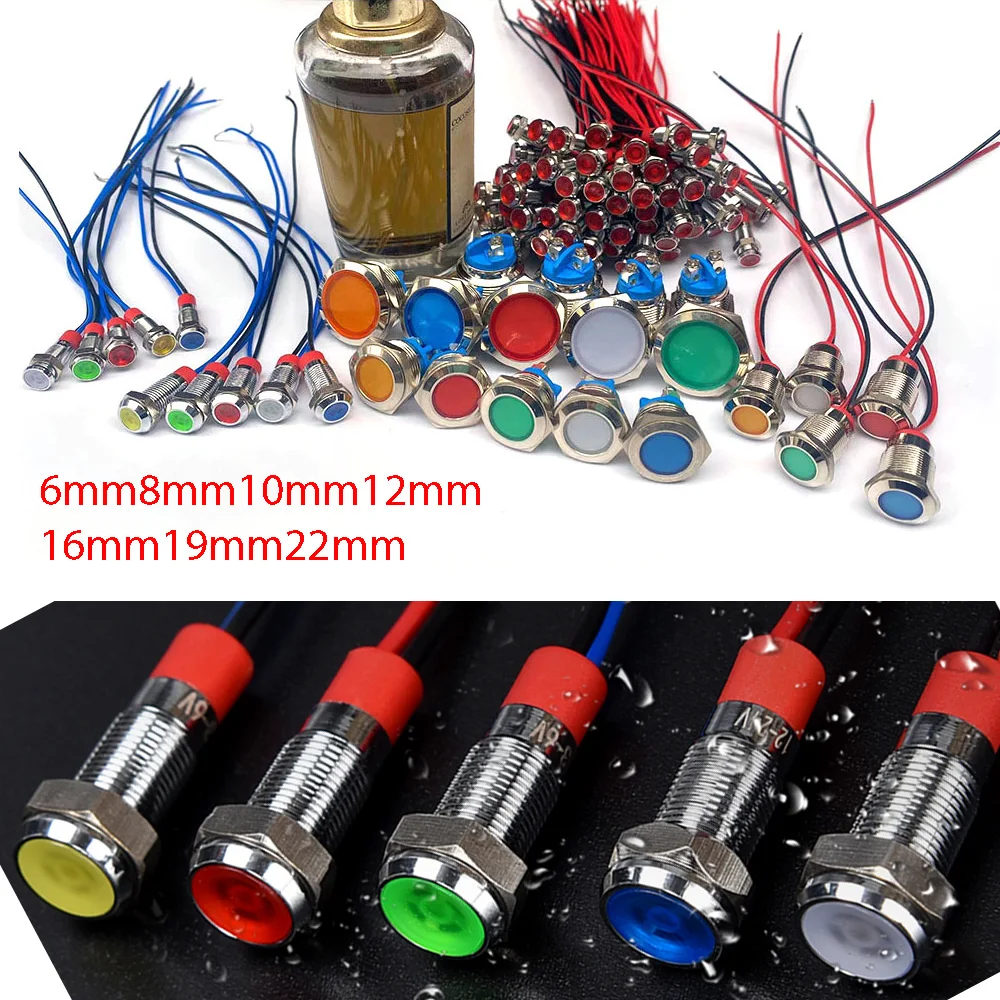 6mm-8mm-10mm-12mm-16mm-Metal-LED-Warning-indicator-light-Waterproof ...