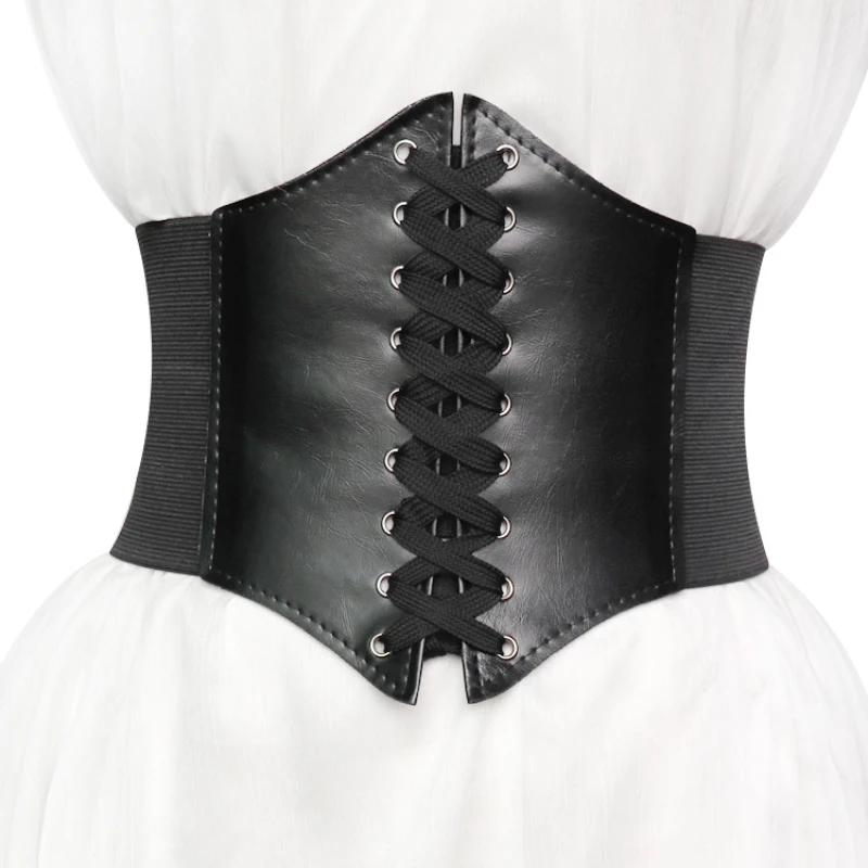 Corsets for Women Wide Belt Gothic Slimming Sheath Flat Belly White ...