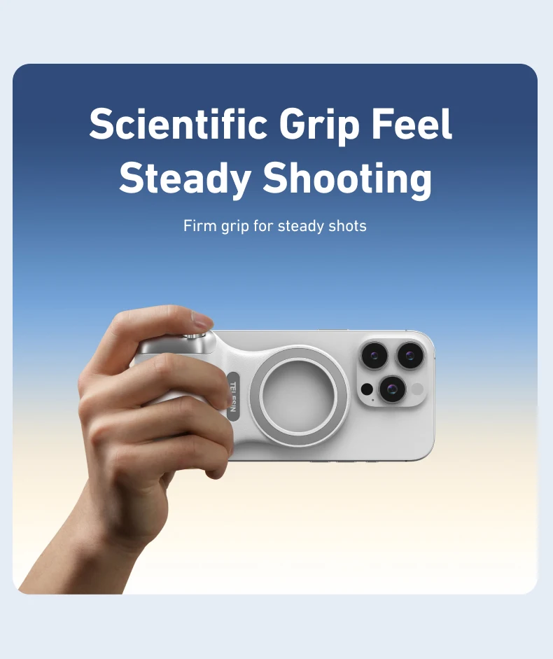 TELESIN Magnetic Phone Camera Shoot Hand Grip Phone Holder Shooting Aid ...