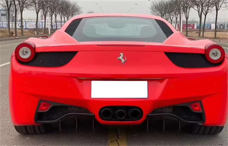 For Ferrari 458 High Quality REAL Carbon Fiber Front Lip Splitters Rear ...