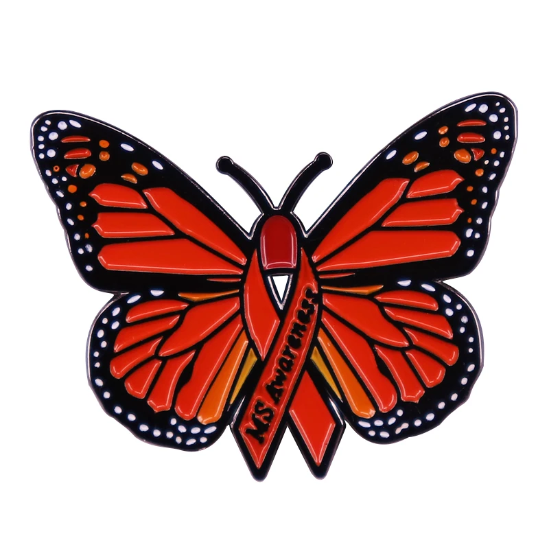 Multiple Sclerosis Awareness Butterfly Pin Badge - AliExpress 36