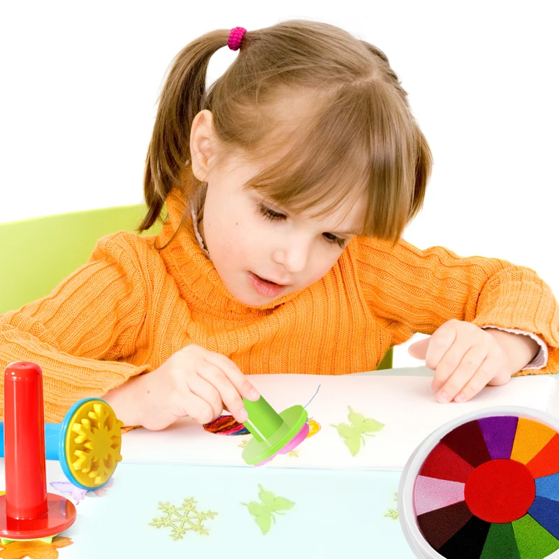 Kids' Seal Brush Finger Painting Signet 8 Patterns Set Diy Creative ...