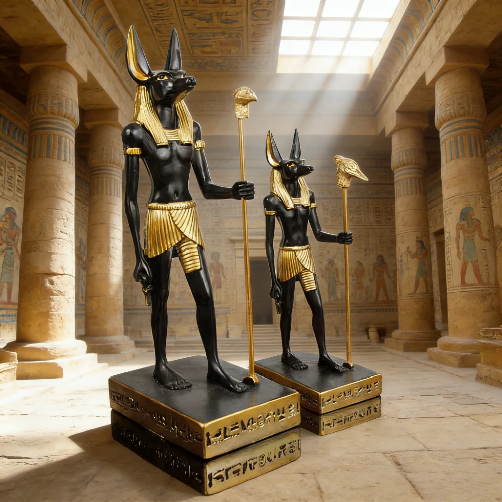Mystical Anubis Statue Egyptian God Sculpture Premium Resin Figurine ...
