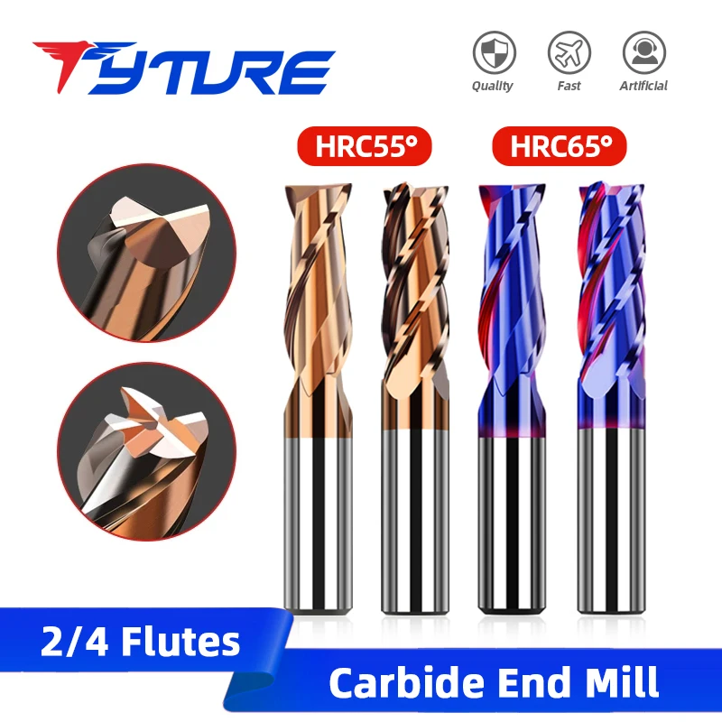 Tyture Hrc5565 카바이드 커터 플랫 엔드 밀 금속 커터 텅스텐 스틸 엔드밀 텅스텐 카바이드 엔드밀 Cnc 밀링 커터 Aliexpress
