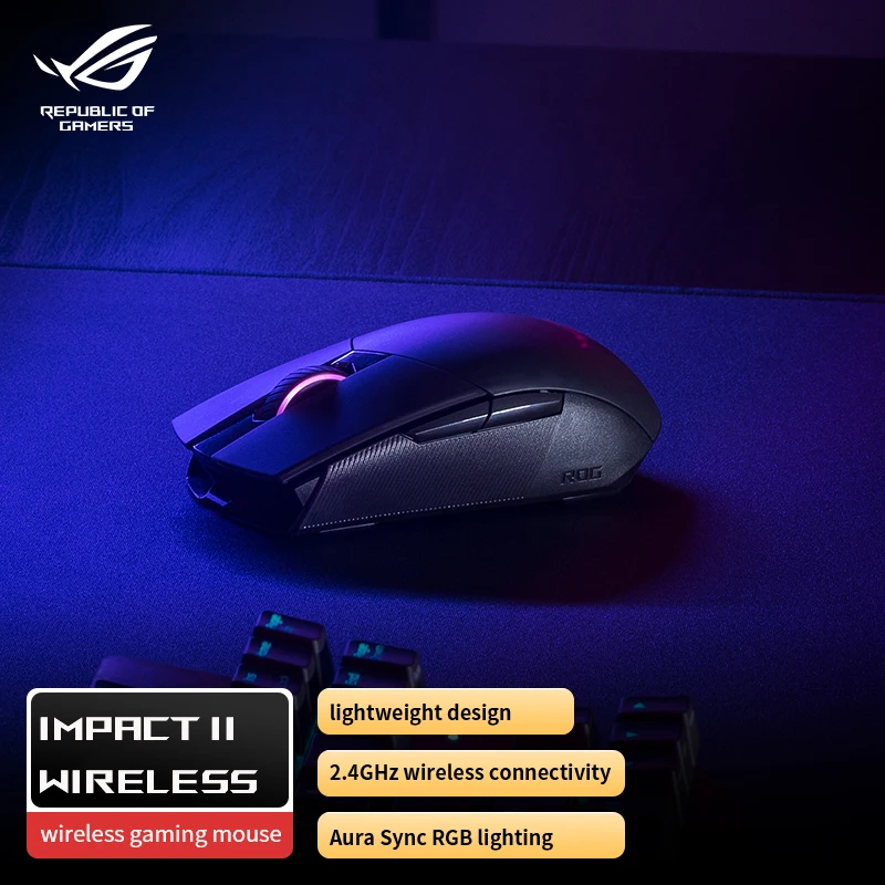 ASUS ROG Strix Impact II Wireless Gaming Mouse 16000 DPI RF 2.4GHz ...