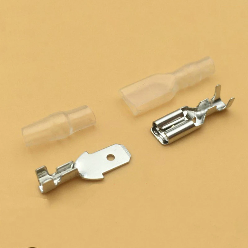 Terminales de enchufe macho y hembra de 4,8mm, cubierta transparente de ...