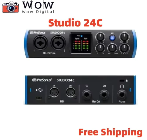 Interface-de-udio-ultra-alta-PreSonus-Studio-24C-placa-de-som-com-2 ...