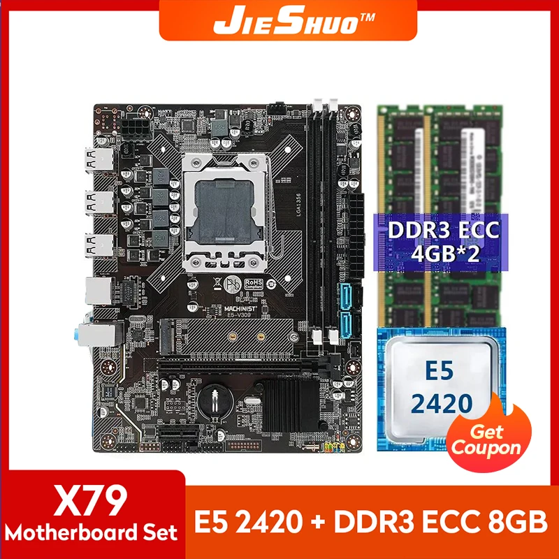 Machinista X79 Placa Lga 1356 Conjunto Com Xeon E5 2420 Processador ...