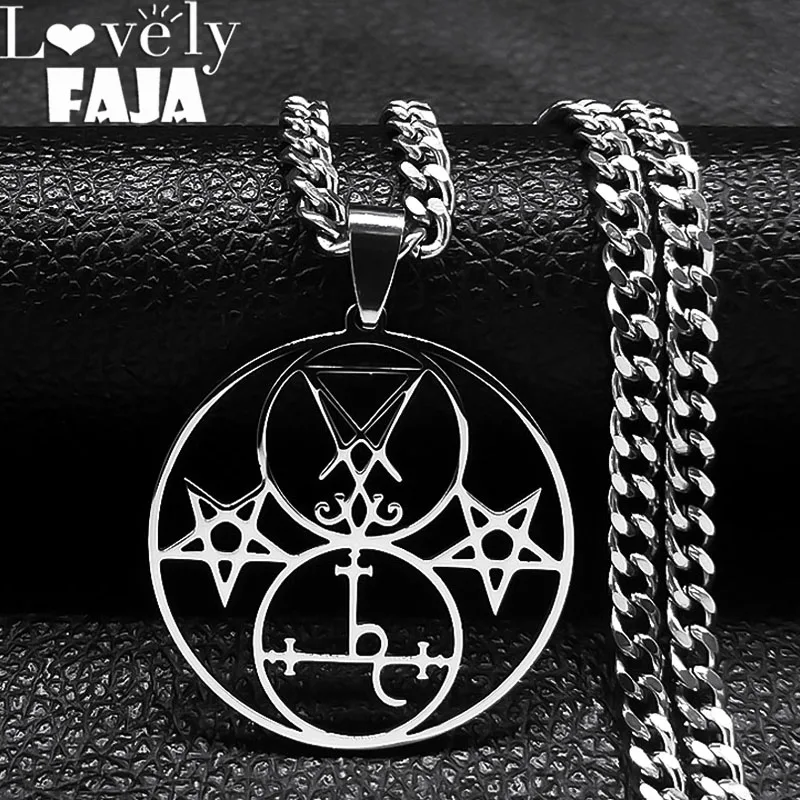 Sigil-of-Lucifer-Church-Satan-Lilith-Double-Seal-Necklace-Demon-Satanic ...