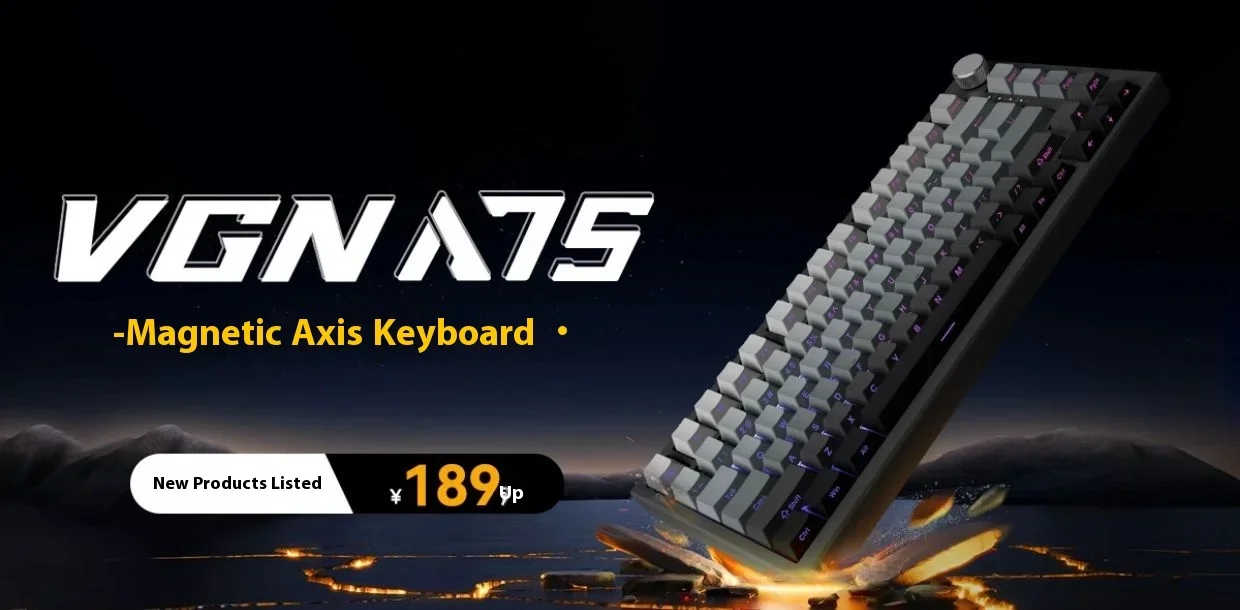 VGN A75 Magnetic Switch Mechanical Keyboard Customized Esports Valorant FPS Esports Game RT Hot ...
