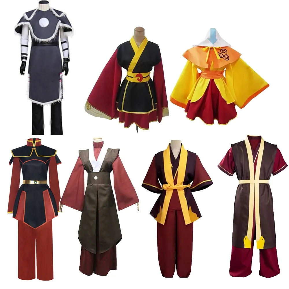 Costume-Cosplay-Avatar-Aang-pour-femmes-robe-Lolita-tenue-d-halloween ...
