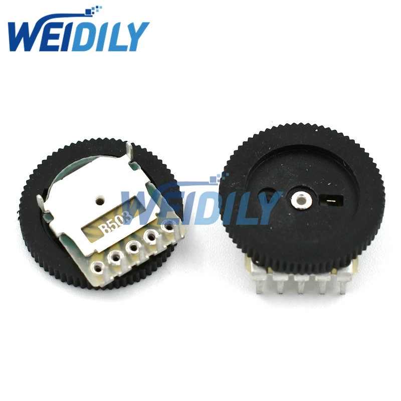 10PCS 16*2mm Double Gear Tuning Potentiometer B503 50K 5Pin Dial ...