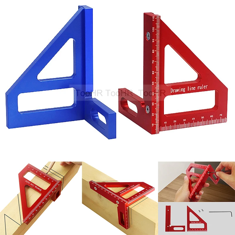 Woodworking-Square-Protractor-Aluminum-Alloy-Miter-Triangle-Ruler-High ...