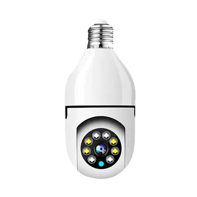 5G Bulb E27 Surveillance Camera Full Color Night Vision Automatic Human ...