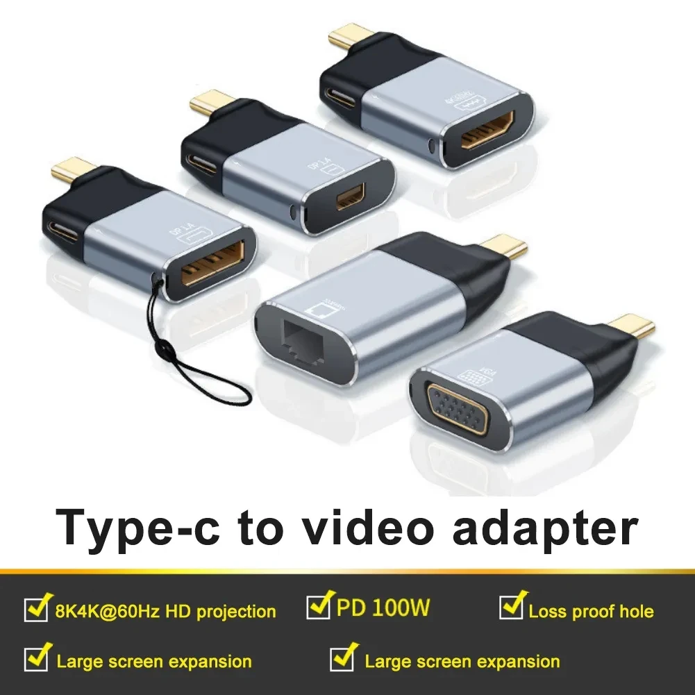 Mini-Adapter-Type-C-To-HDMI-compatible-Dp-VGA-Adapter-USB-Type-C-PD ...