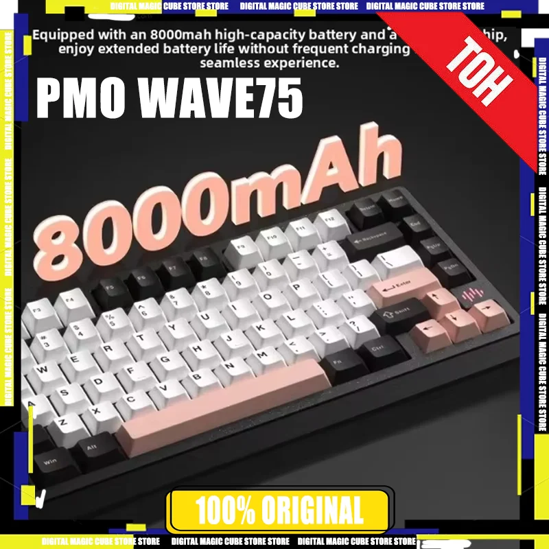 PMO WAVE75 Wireless 3Mode Mechanical Keyboard CNC RGB E-sports Gaming ...