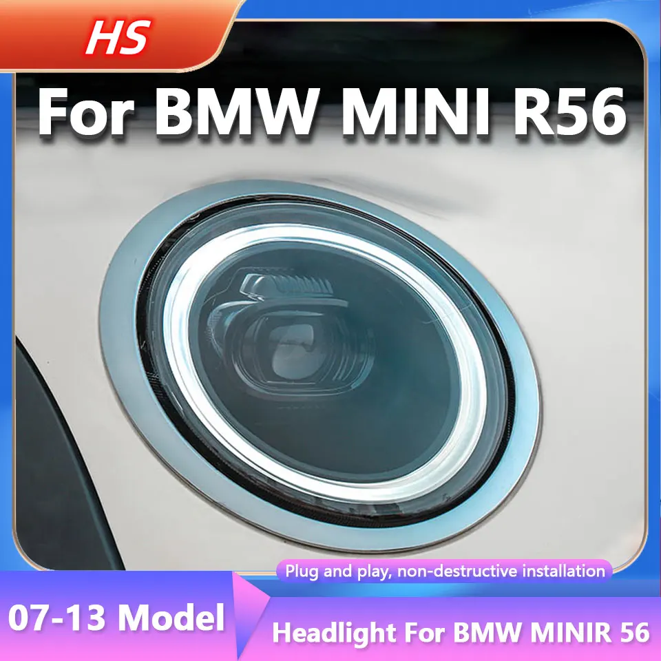 Headlight-Assembly-07-13-For-BMW-Mini-R55-R56-R57-Modified-with-Optical ...