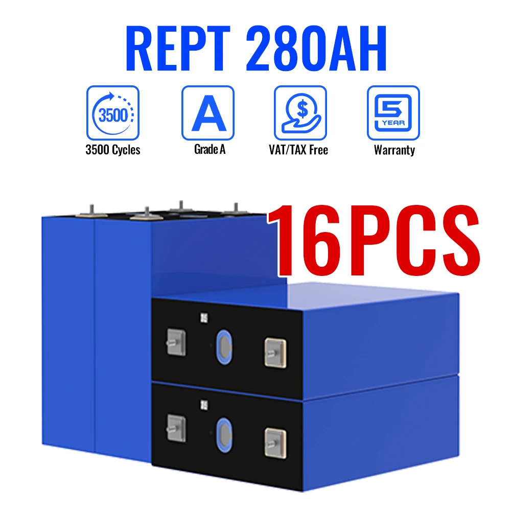 REPT-280AH-LiFePO4-Battery-Power-bank-12V-24V-48V-Bateria-Rechargeable ...