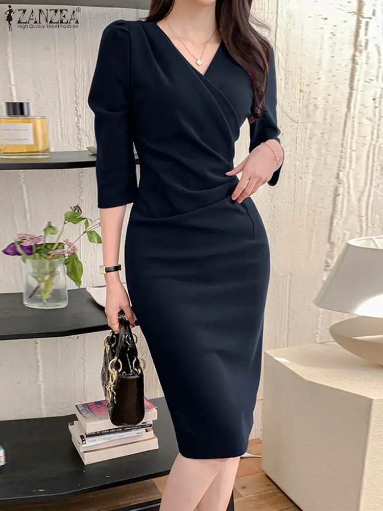 2023-ZANZEA-Summer-Women-Sundress-Elegant-Bodycorn-Pencil-Dress-Fashion ...